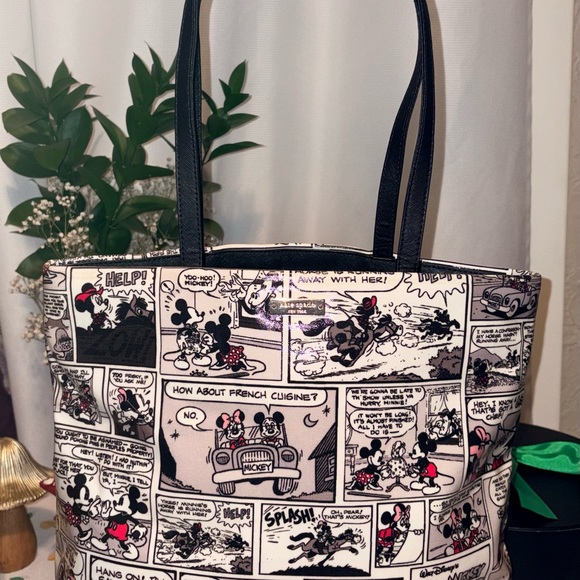 kate spade | Bags | Kate Spade X Disney Minnie Mouse Comic Print Tote ...
